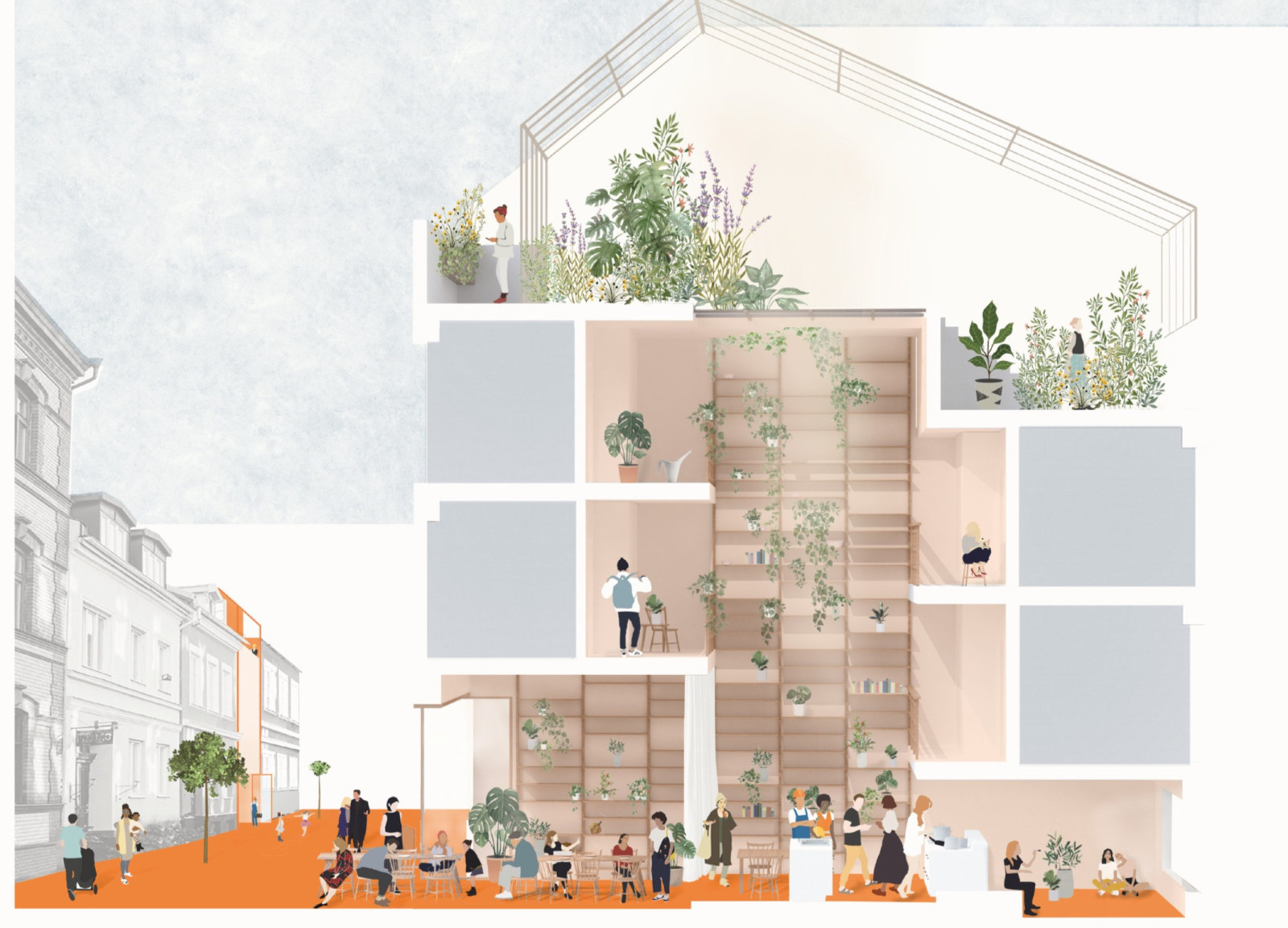 Architecture project // Community Integration Through Ground-Level ...