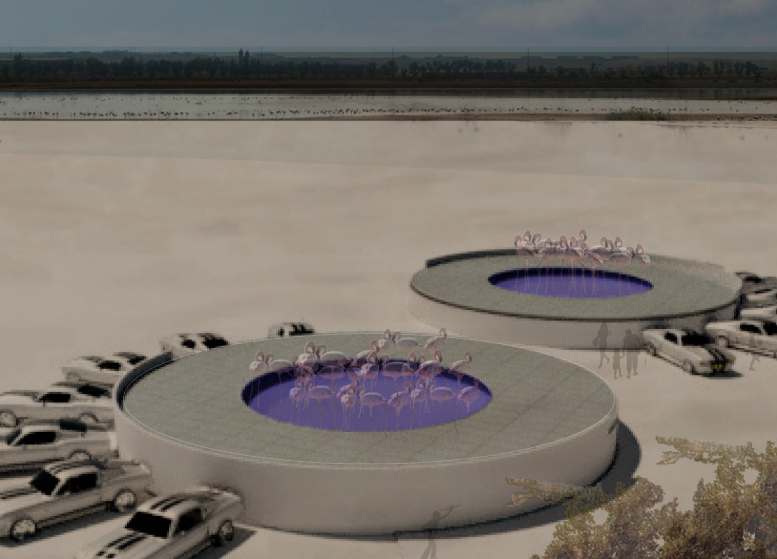 Architecture project // Water-Inspired Structure with Circular Metal ...